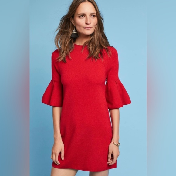 Anthropologie | Dresses | Anthropologie Moth Chester Cherry Red Bell ...